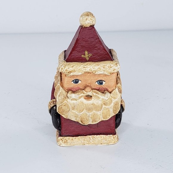 Jim Shore | Holiday | Vintage Primitive Square Santa Claus Miniature ...